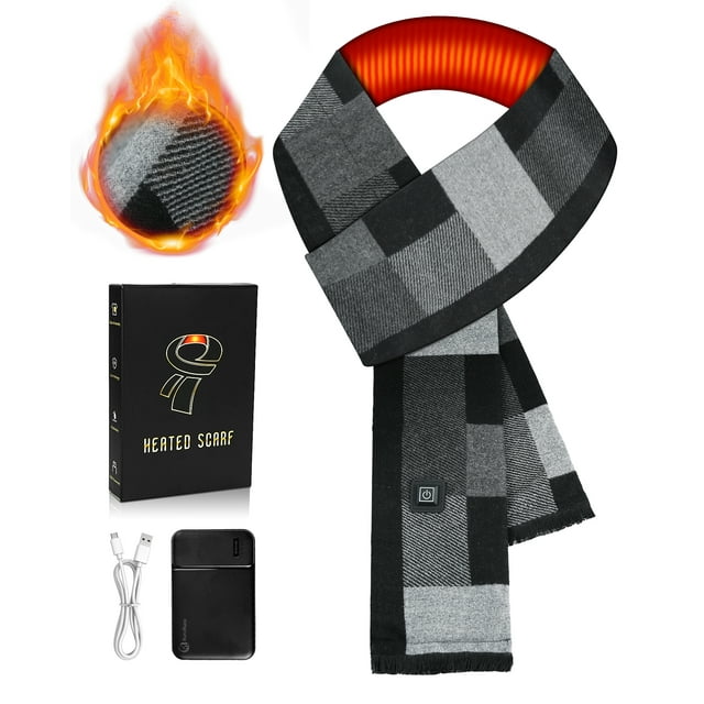 Heated Scarf for Women/Men,Electric Heating Neck Scarf with ...