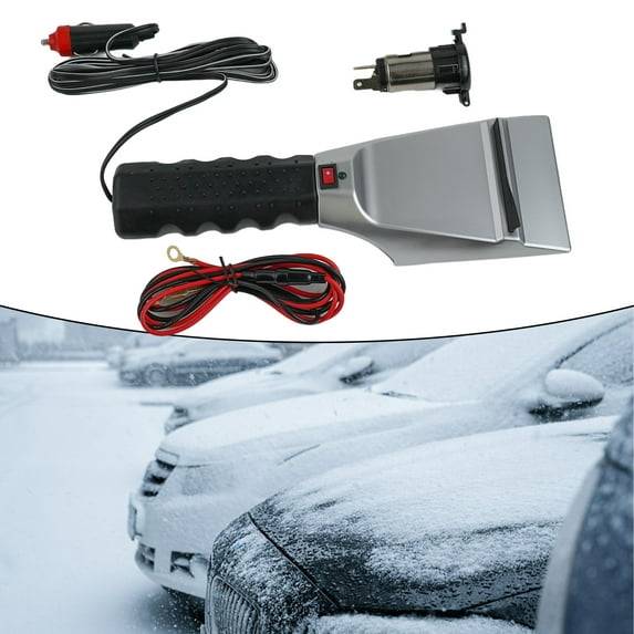 Heated Snow Ice Scraper 12V Electric Auto Windshield Ice Scraper With ...