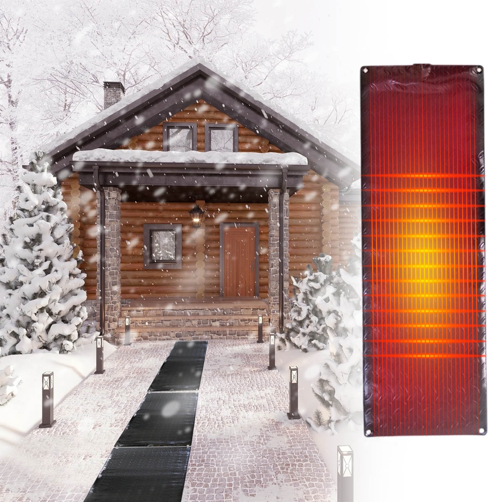 Heated Snow Melting Mats, Non-Slip Rubber Heated Mat for Outdoor ...