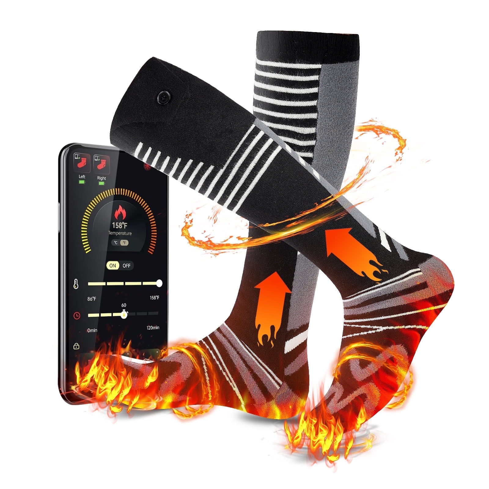 Heated Socks for Men Women, Rechargeable Electric Socks 5V/5000mAh ...