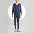 Heated Thermals for Men Navy Long Sleeve Adding Velvet And Thickening ...