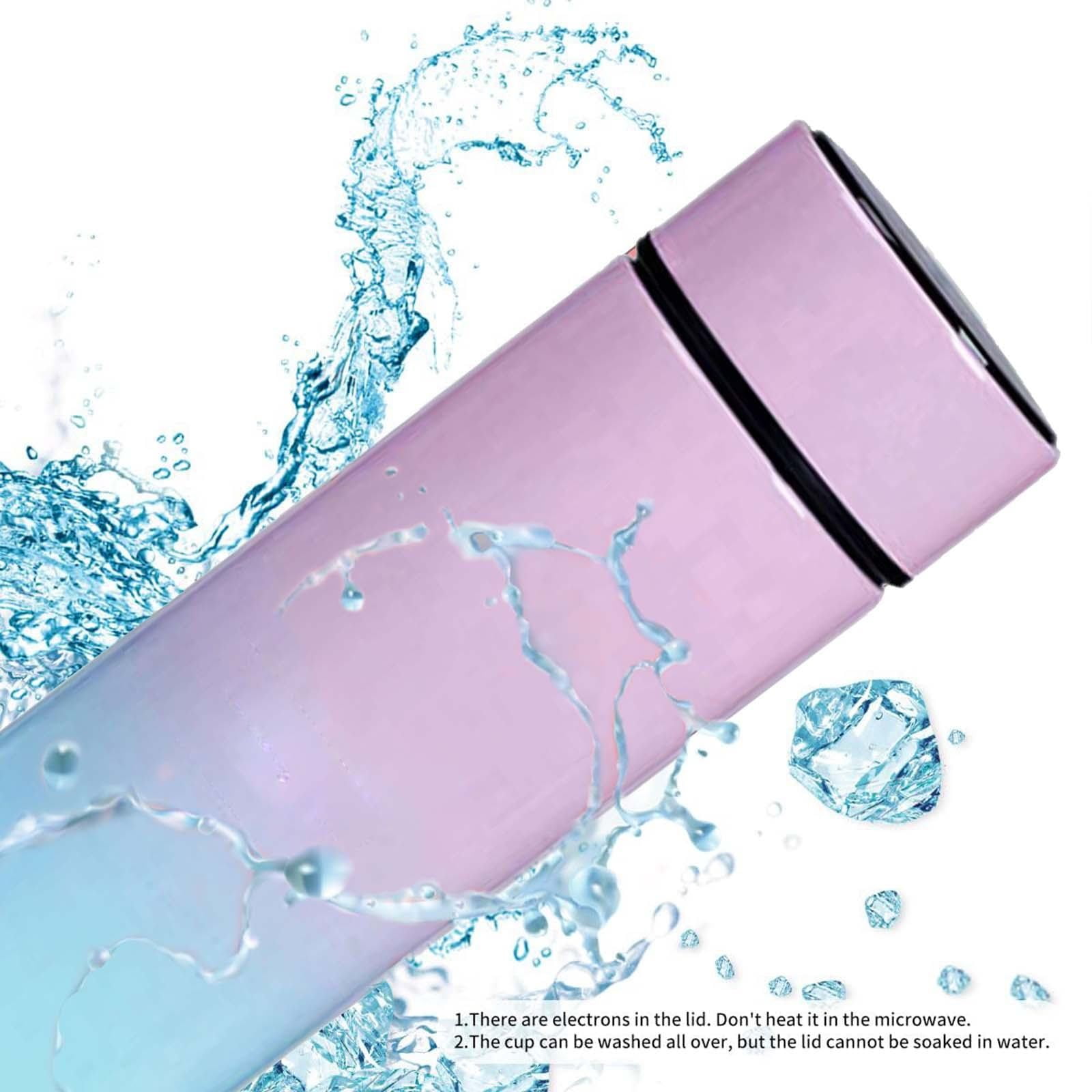 Heated Thermos for Coffee and Tea, LED Temperature Display, Stainless ...