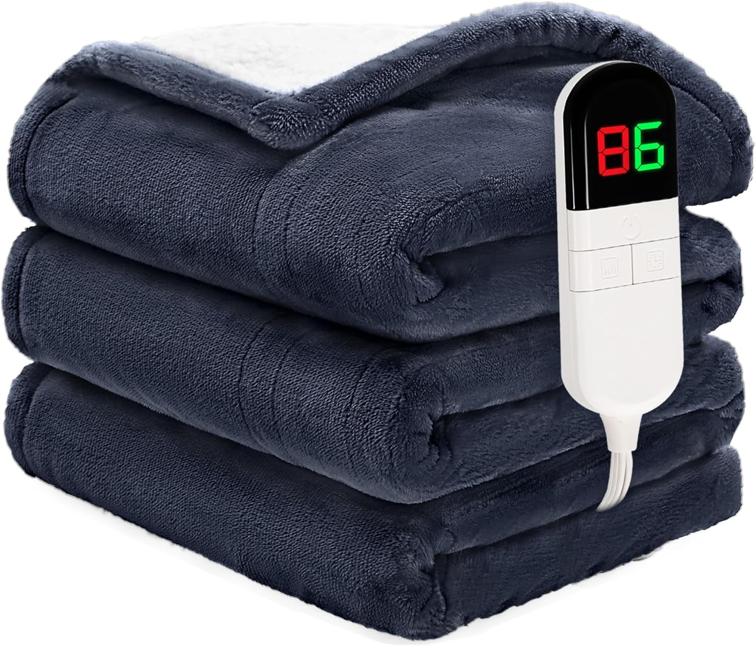 Heated Throw Blanket 50"×60" - Premium Cosy Soft Electric with 6 ...