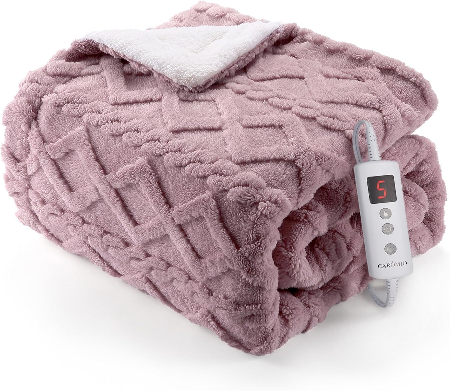 Heated Throw Blanket | Thick Tufted Sherpa Electric Blanket | 10 ...