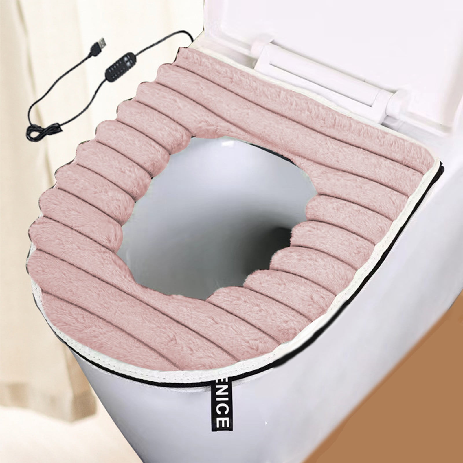 Heated Toilet Seat Cover,USB Powered Toilet Seat Warmer with Charger ...
