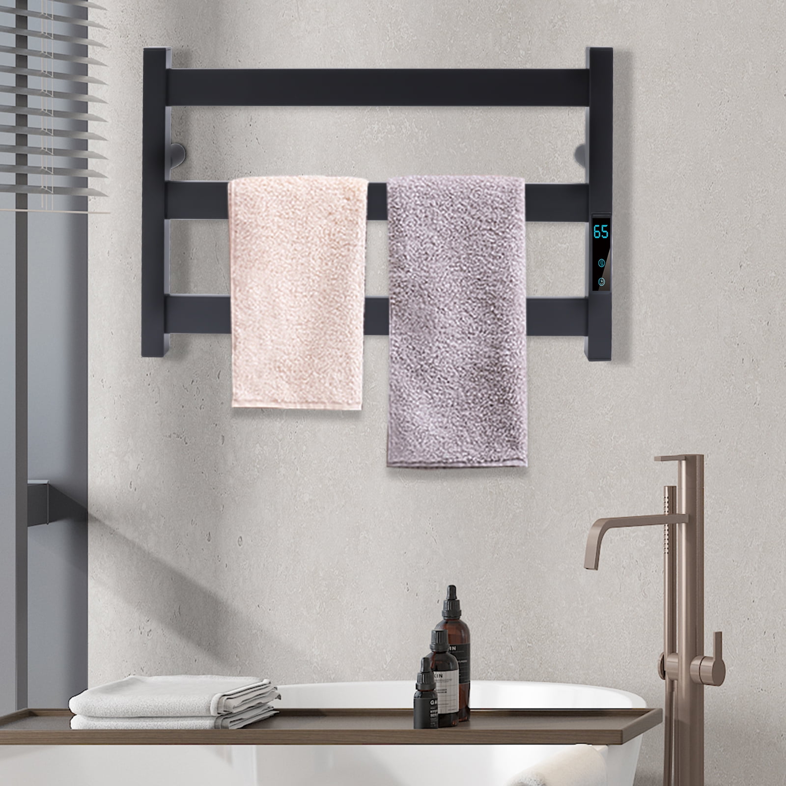 Heated Towel Rack Wall Mounted Towel Warmer for Bathroom, Wide Heating ...