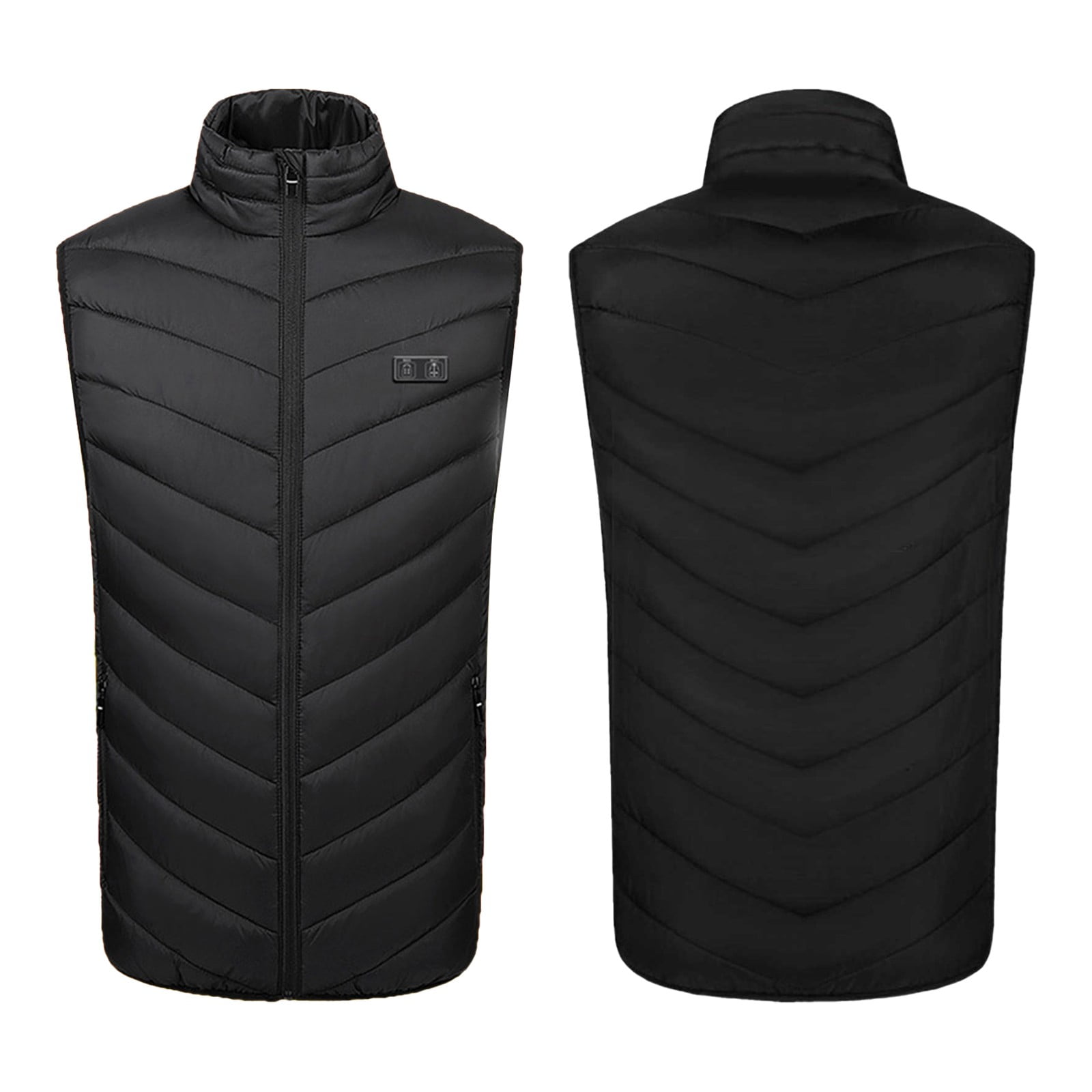 Heated Vest 4 Heat Zones Smart Electric Zipper Rechargeable Battery Not ...