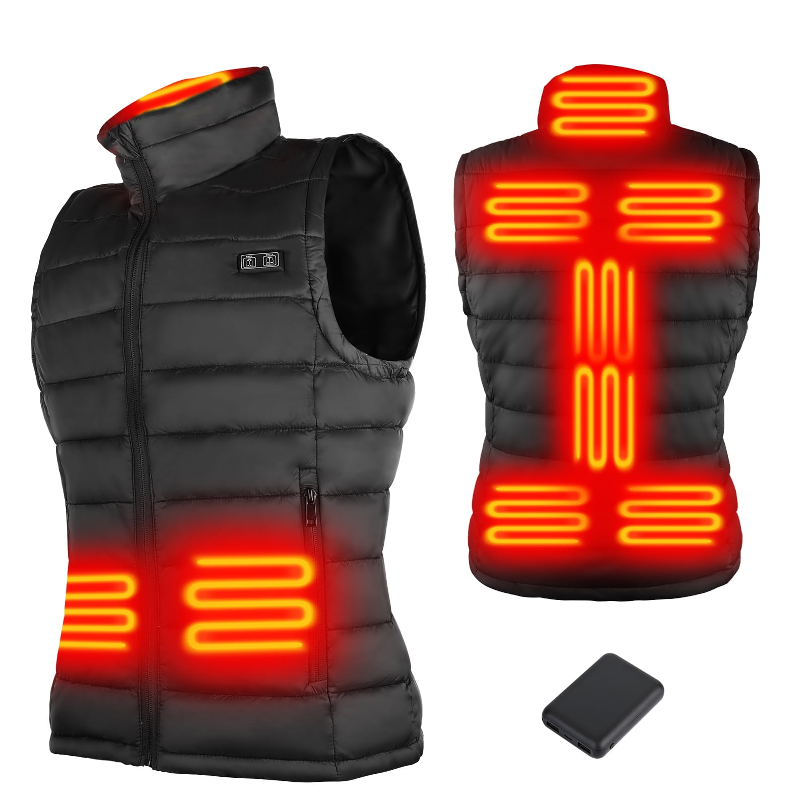 Rechargeable Heated Vest 2XL with 10000mAh Battery, Lightweight Jacket ...