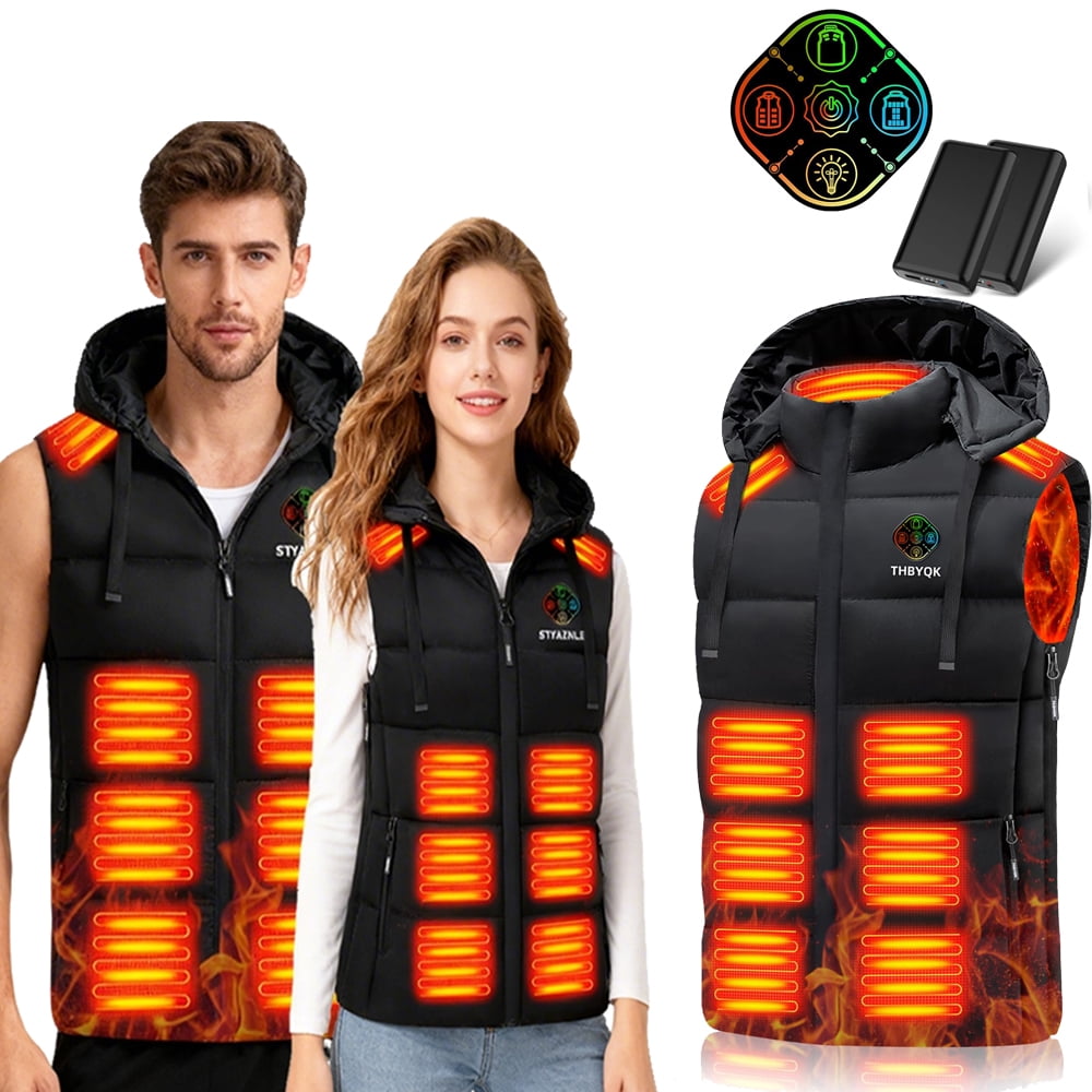 Heated Vest for Men and Women,21 Heated Zones,5 in 1 Smart Controller ...