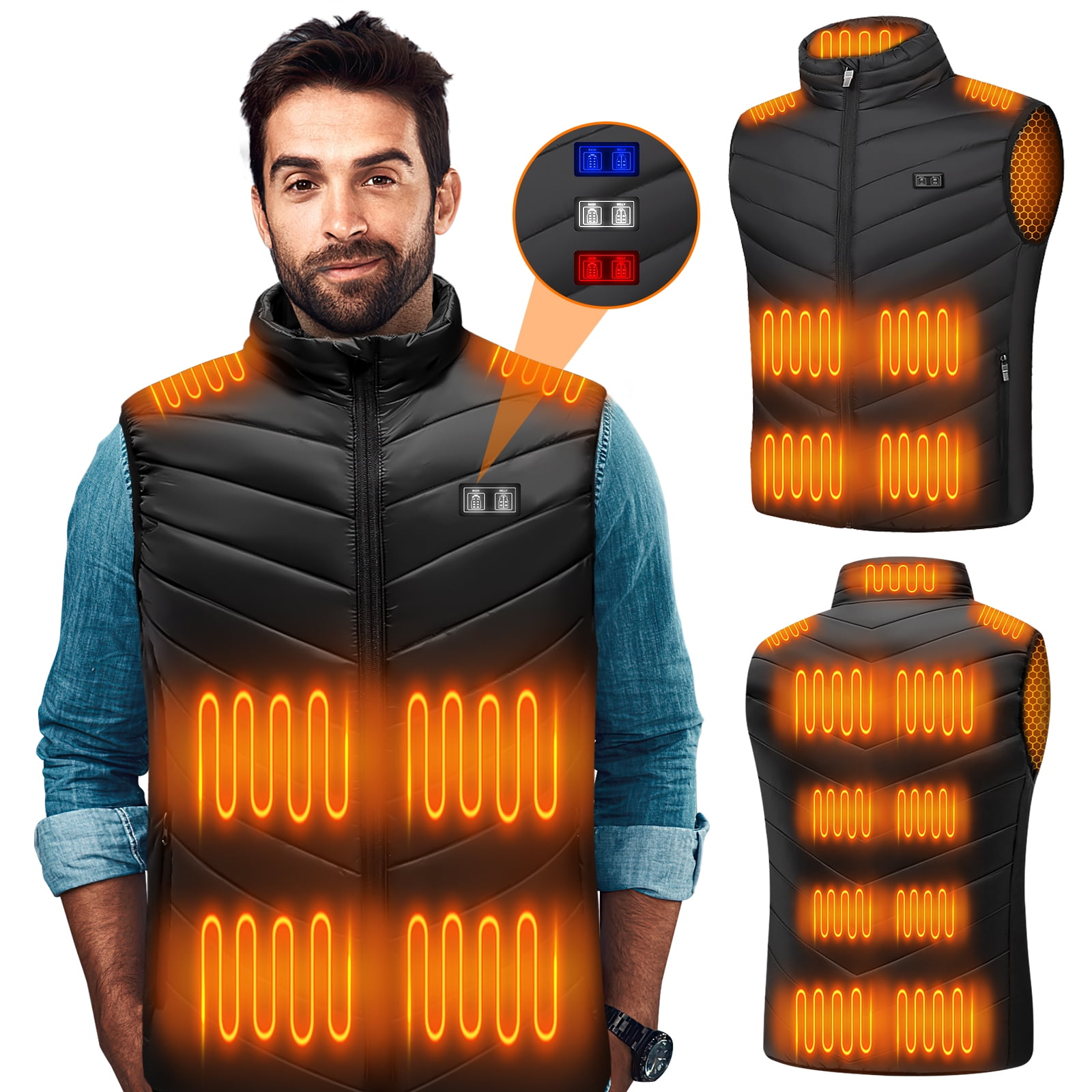 Heated Vest for Men Women, Men's Heated Jacket, Lightweight USB ...