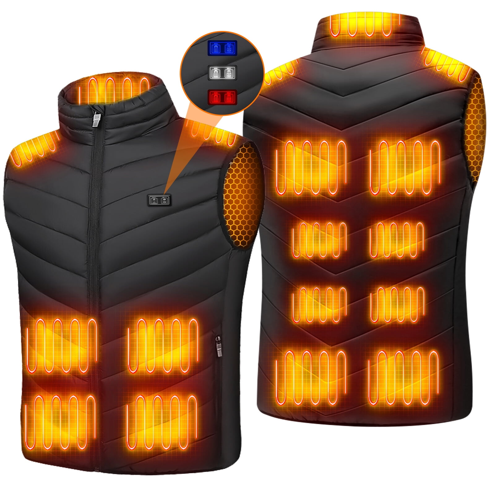 Heated Vest for Men Women, Men's Heated Jacket, Lightweight USB Rechargeable Washable 15 Heated ...