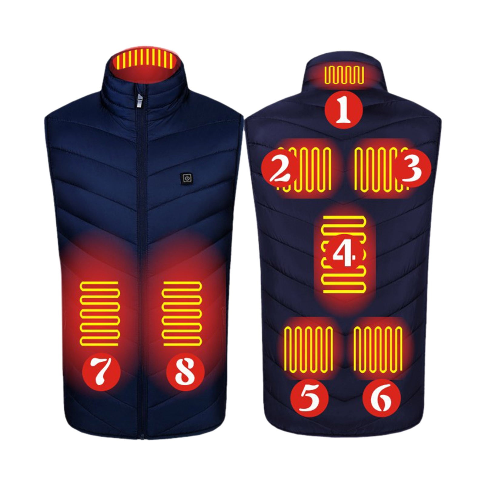 Heated Vest Smart Electric 8 Heat Zones Lightweight Rechargeable ...