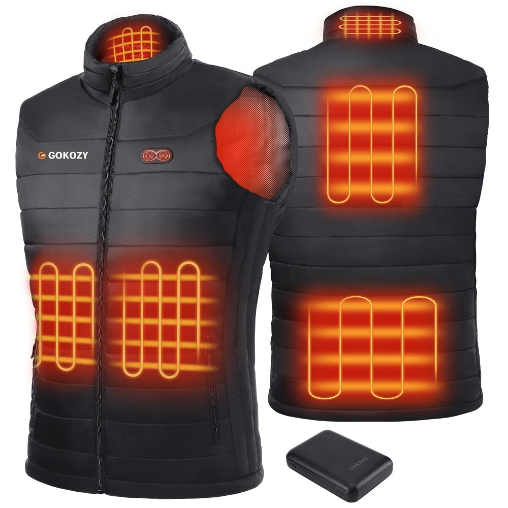 Heated Vest for Men, Rechargeable Mens Heated Vest with Battery Pack ...