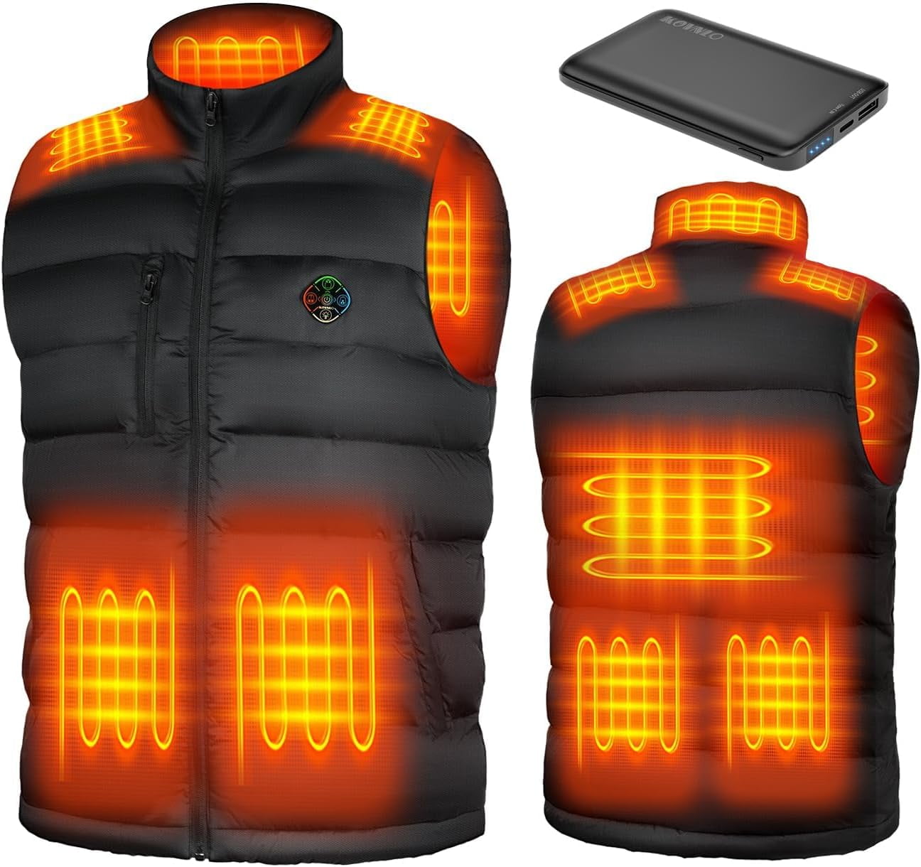 Heated Vest for Men With Included, Controller with Lights-out Design ...