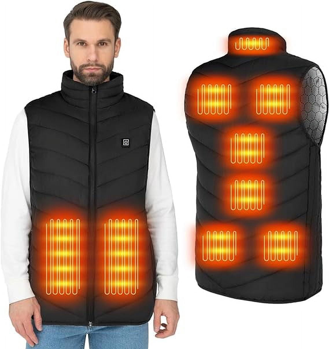 Heated Vest for Men Women 9 Heating Zones Lightweight Heated Jacket ...