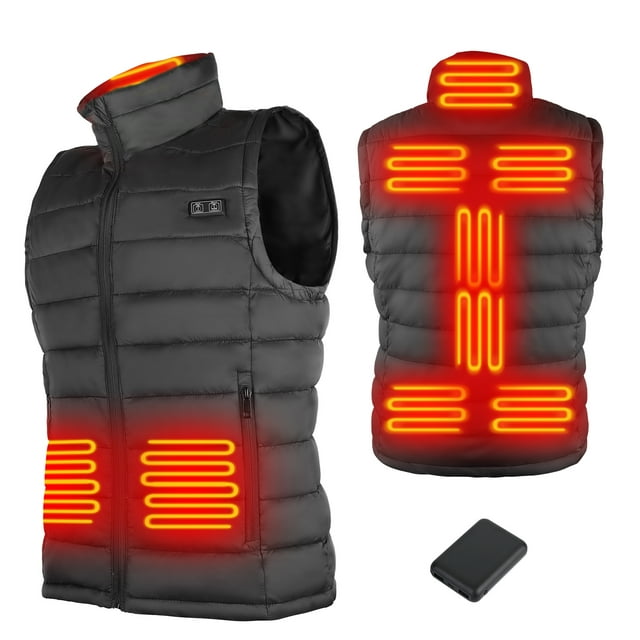 Unisex Heated Vest, Electric Warm Apparel with Rechargeable 10000mAh ...