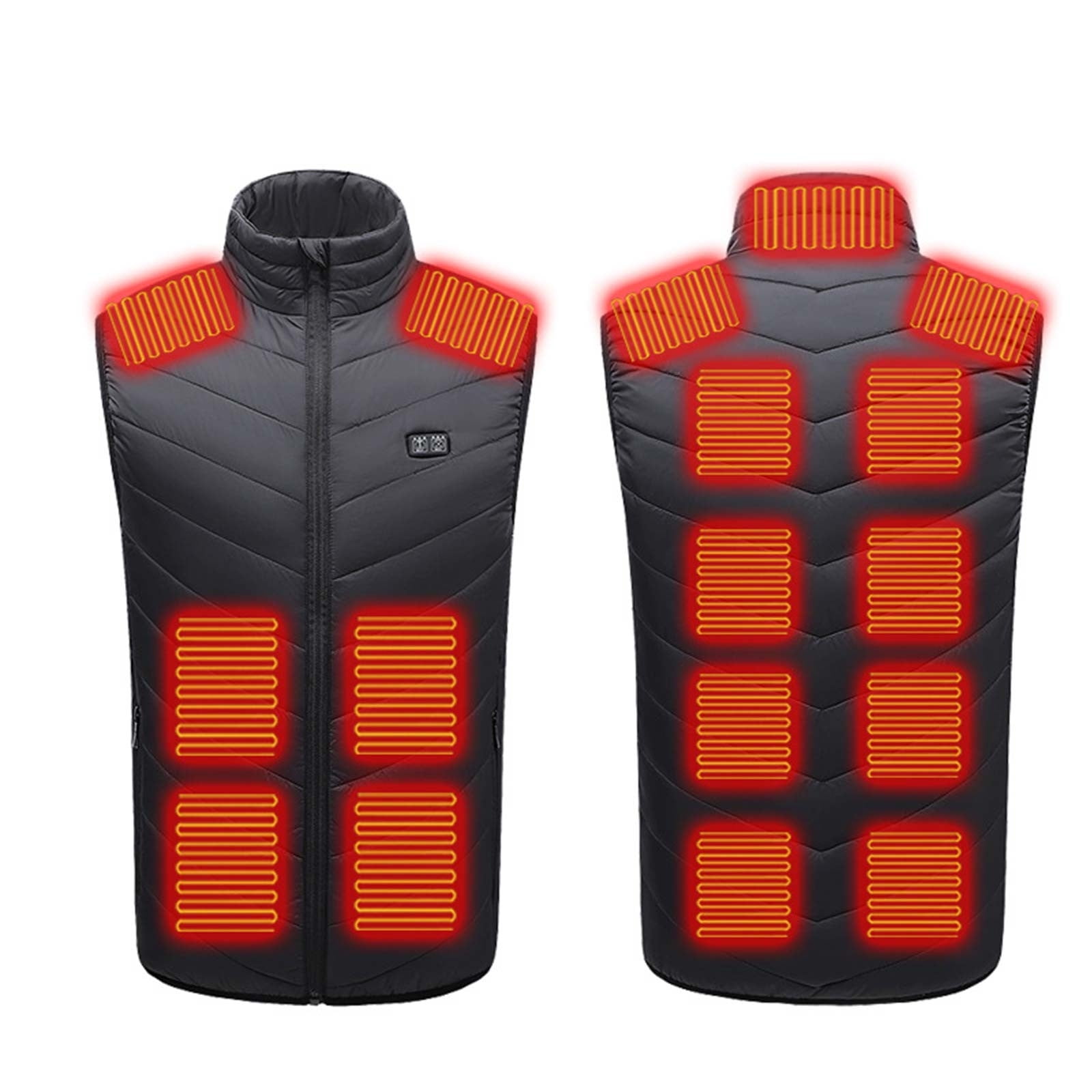 Heated Vests for Men Women Plus Size S-6XL Zip-Up USB Rechargeable Big ...