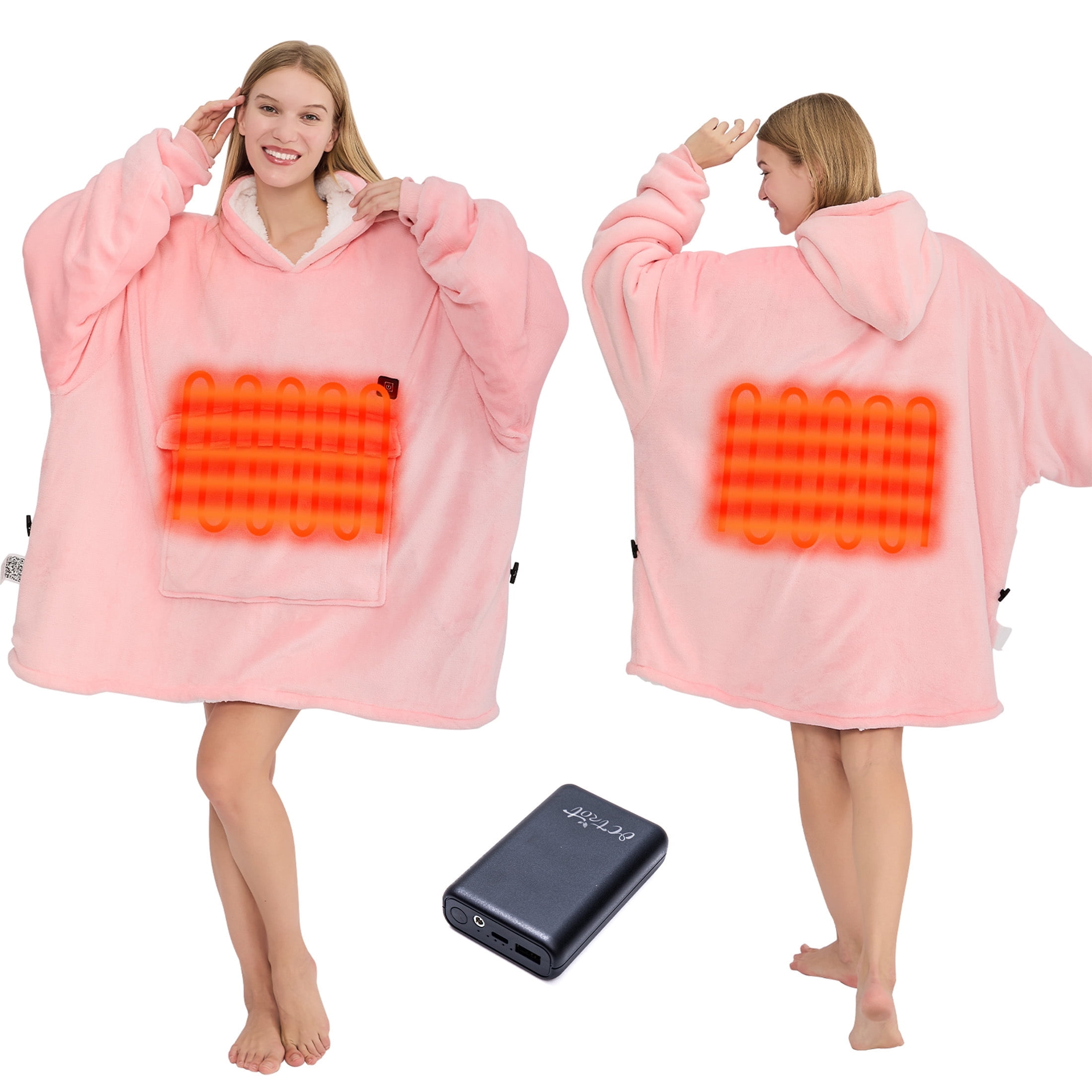 Heated Wearable Blanket, Oversized Wearable Heated Blanket for Adult ...