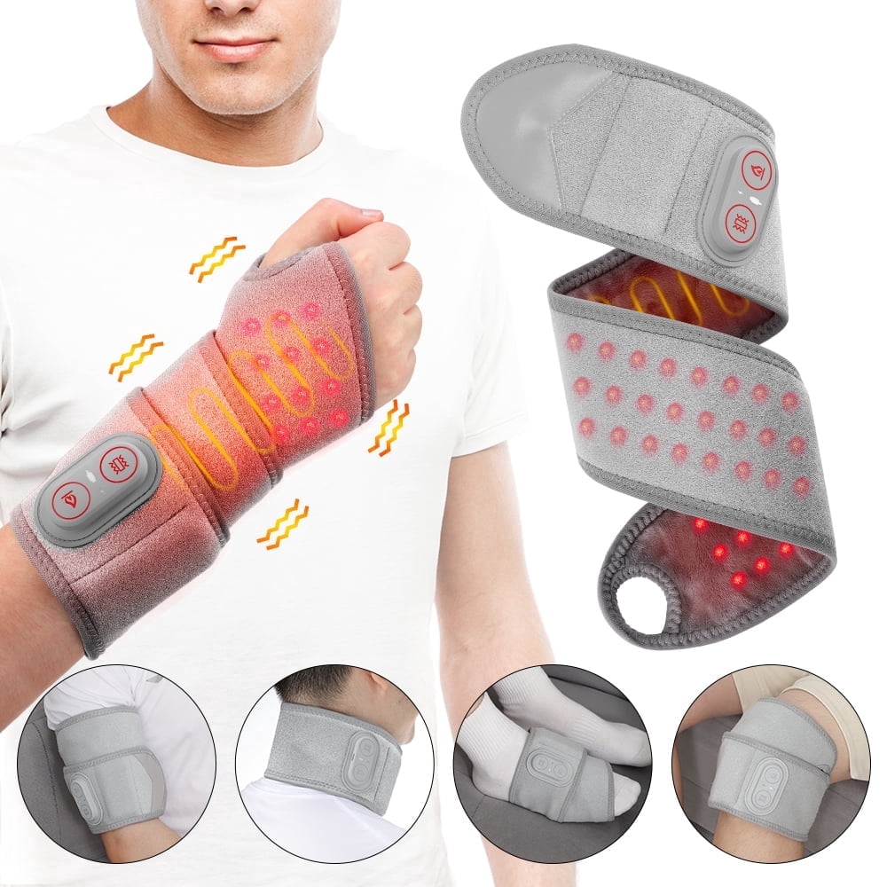 Heated Wrist Wrap Massager, Cordless Wrist Heating Pad, Heated Hand ...