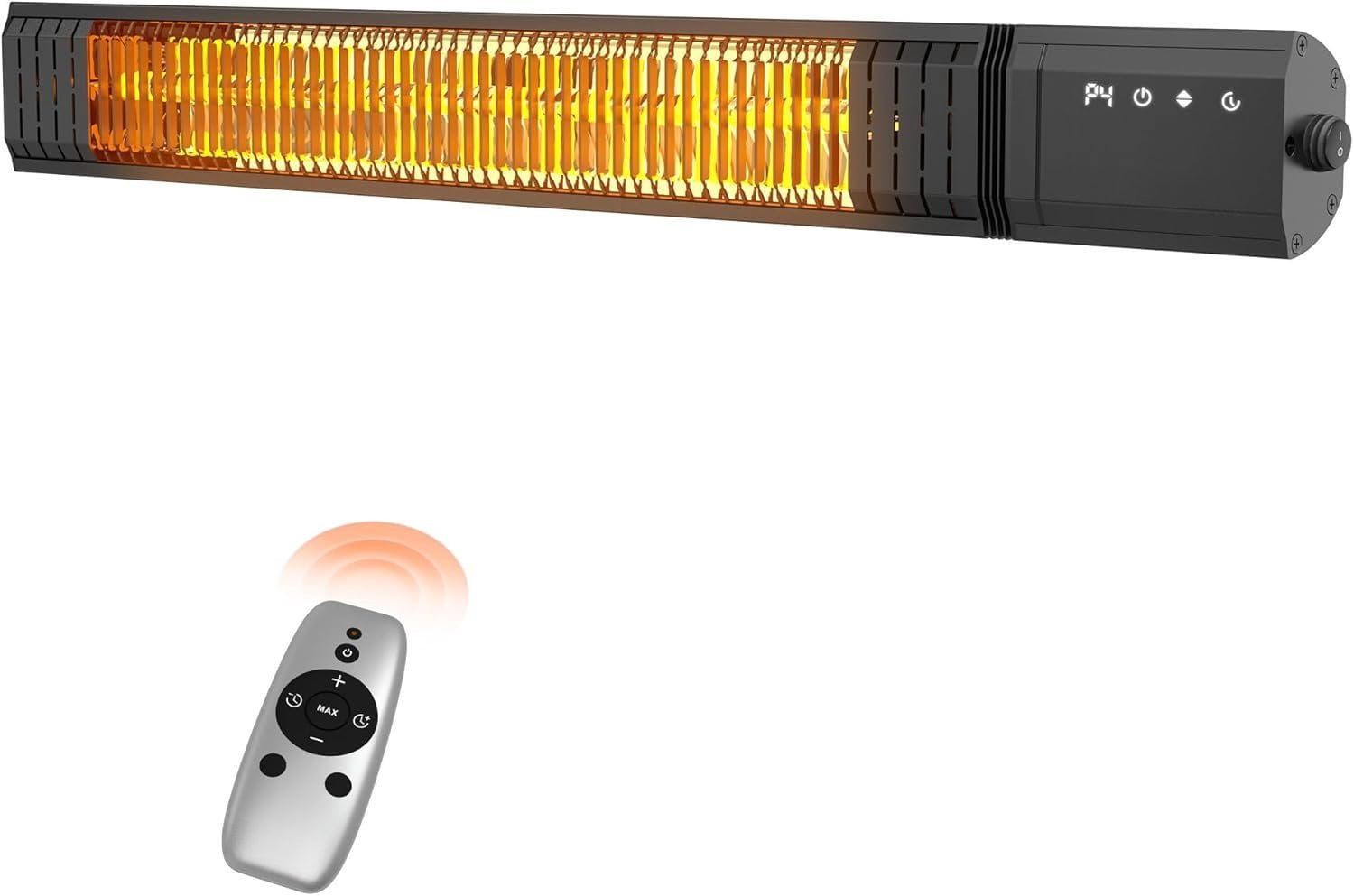 Heater 1500W with Remote, 2.5s Heat & Memory Function, Patio Heater 4 ...