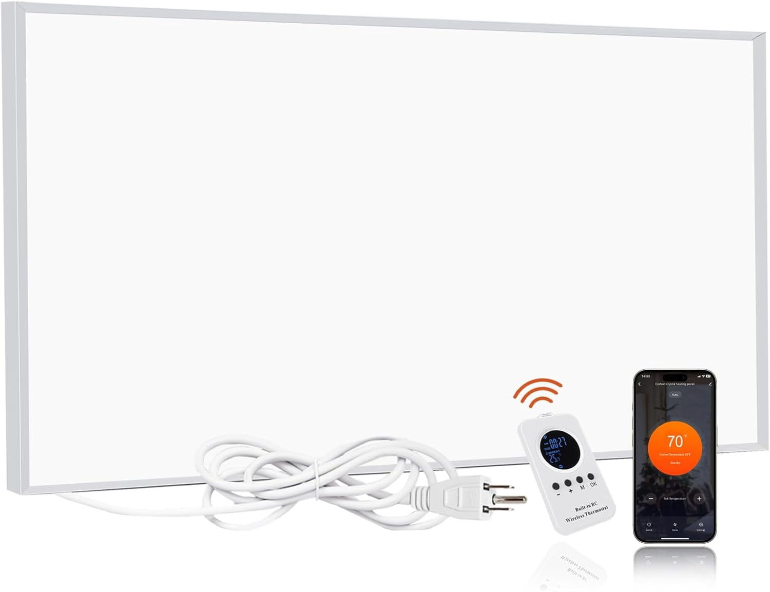 Heater Panel 800W- Wall Mounted Space Heat Panel Heater for Indoor Use ...