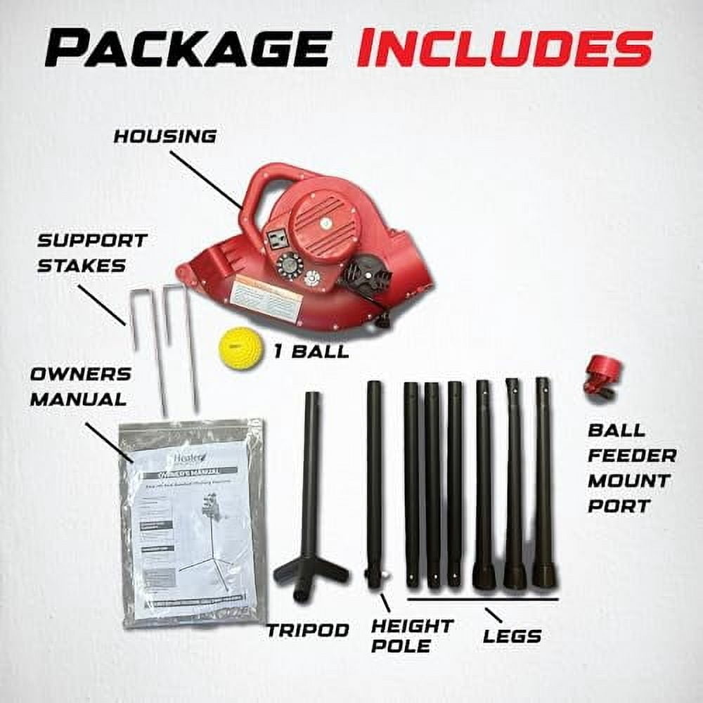 Heater Power Alley Pro Real Baseball Machine - Adjustable Design ...