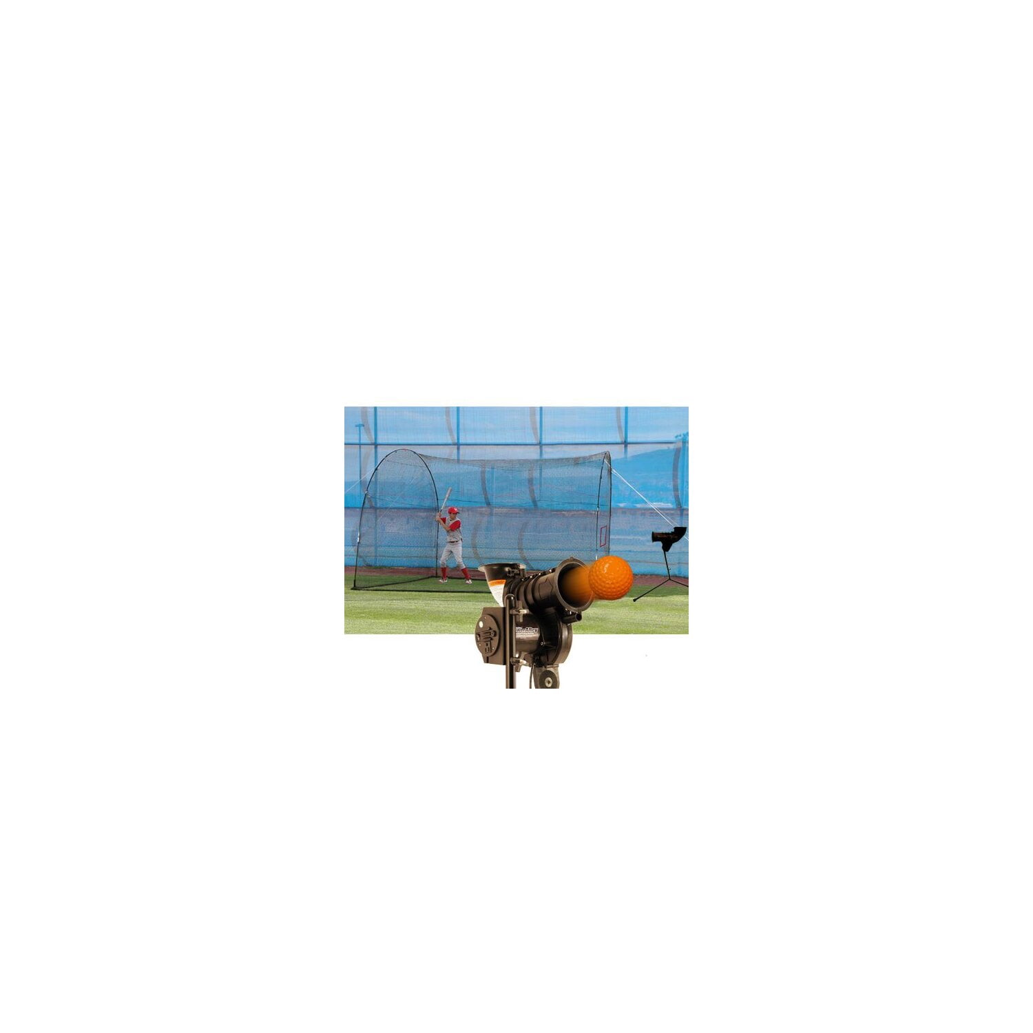 Heater PowerAlley Lite Pitching Machine with HomeRun Batting Cage ...