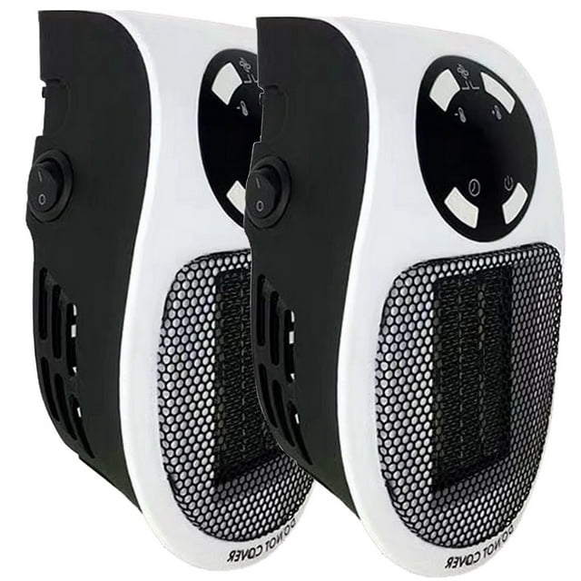 Heater, Space Heaters for Indoor Use, 500W Plug in Wall Electric Heater ...