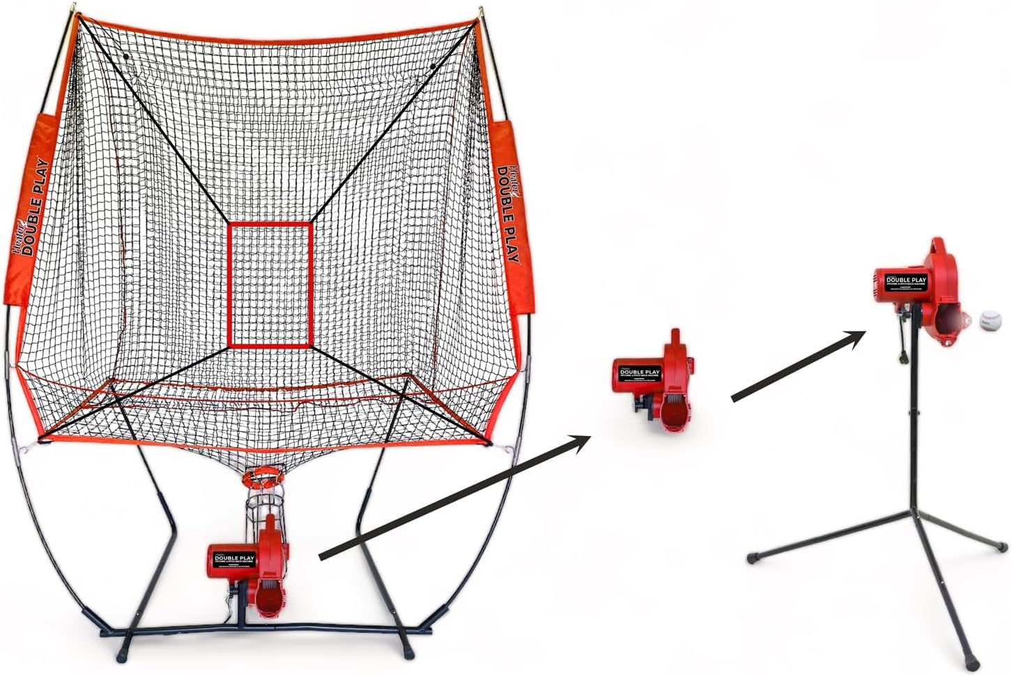 Heater Sports Double Play Pitch Back & Pitching Machine DP249 - Walmart.com