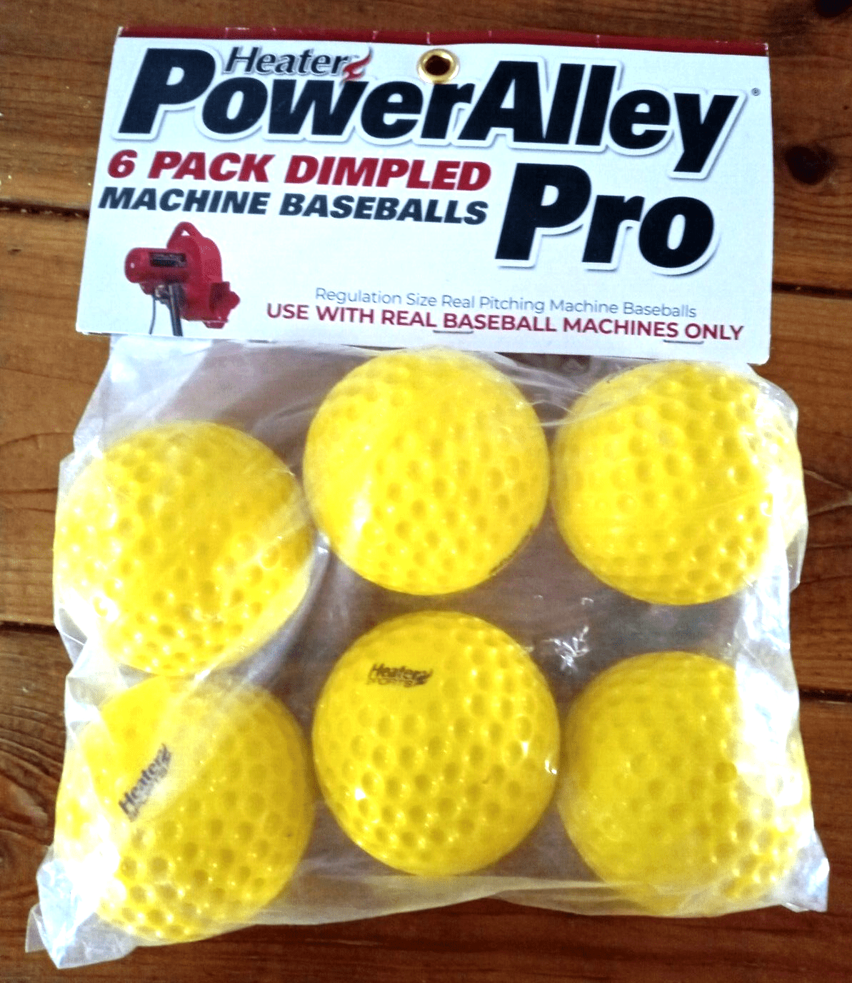 Heater Sports PowerAlley Pro Yellow Dimple Real Pitching Machine ...