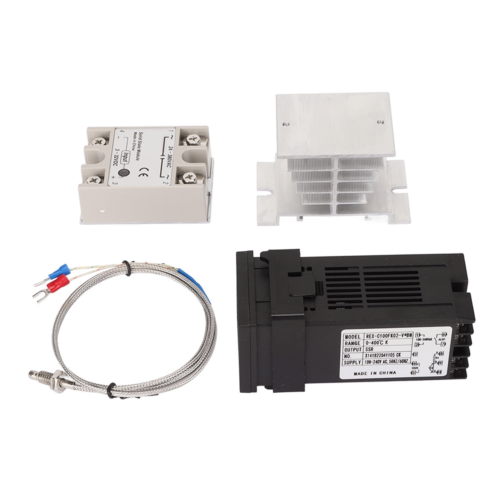 Heater Thermostat Set, Aluminum Heatsink Temperature Control Kit K Type ...