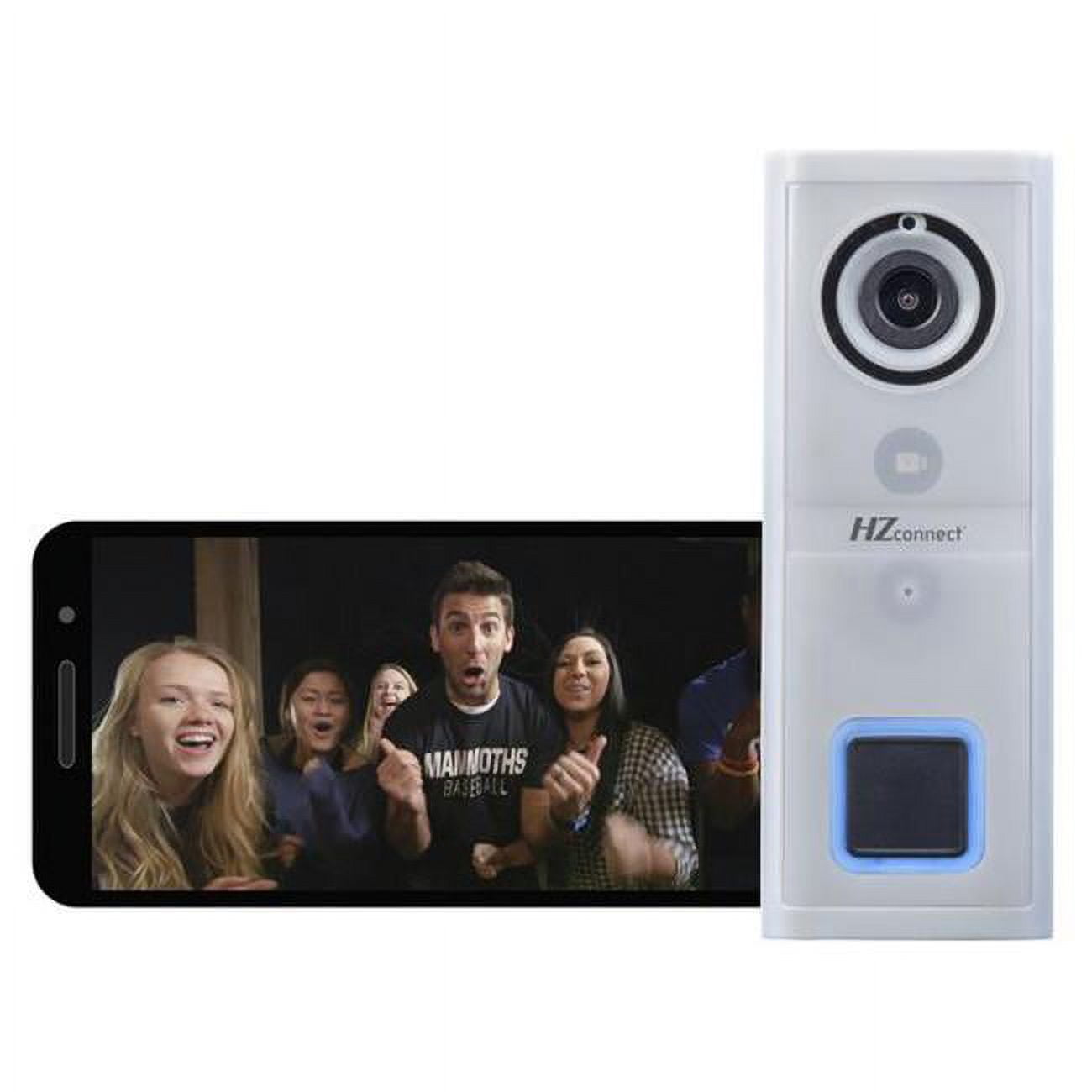HEATH Smart Wired Video Doorbell with Motion Sensor, Plastic, Black and ...