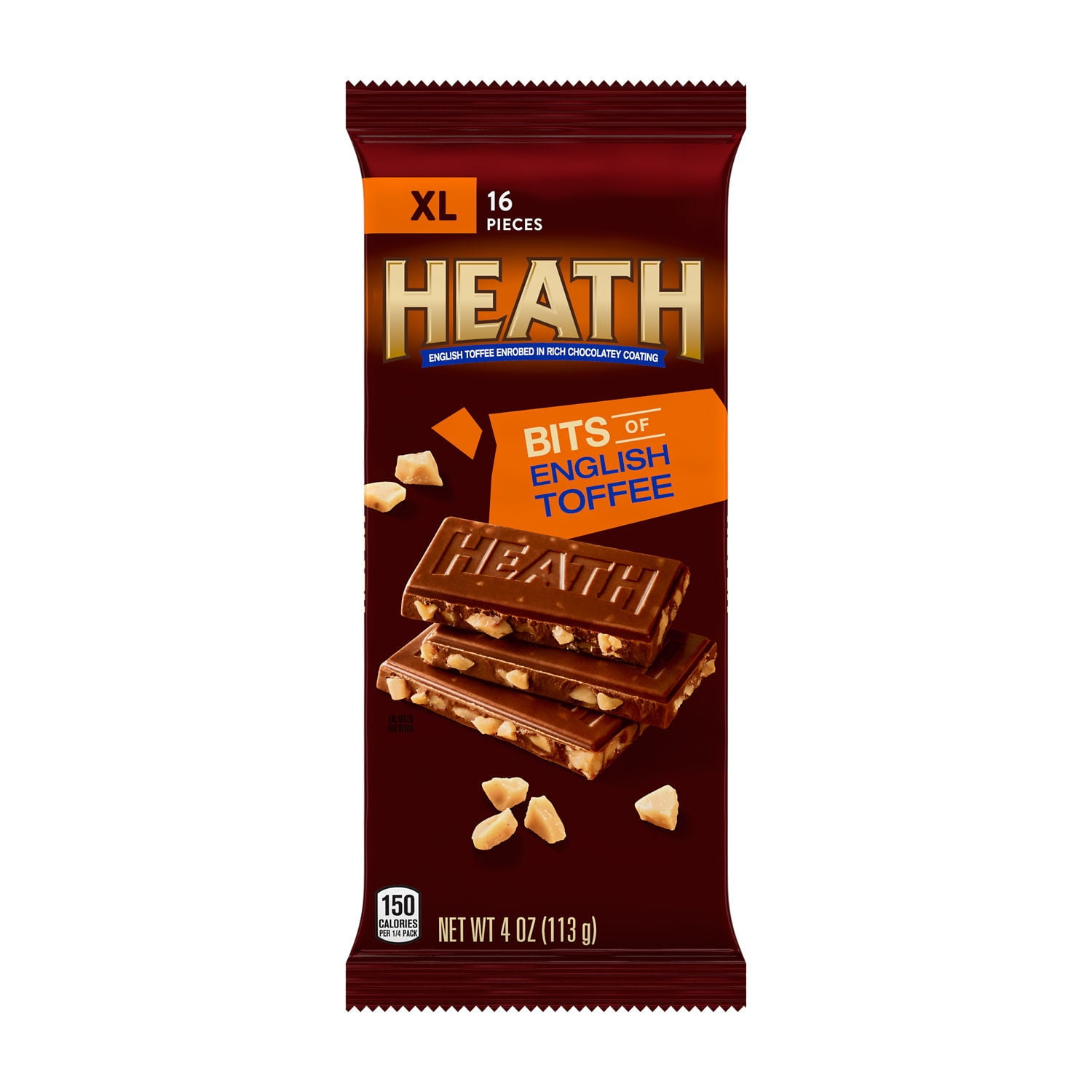Heath Chocolatey English Toffee XL Candy, Bar 4 oz, 16 Pieces - Walmart.com