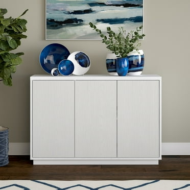 Henn&Hart 58" White MDF/Metal Buffet Table - Walmart.com