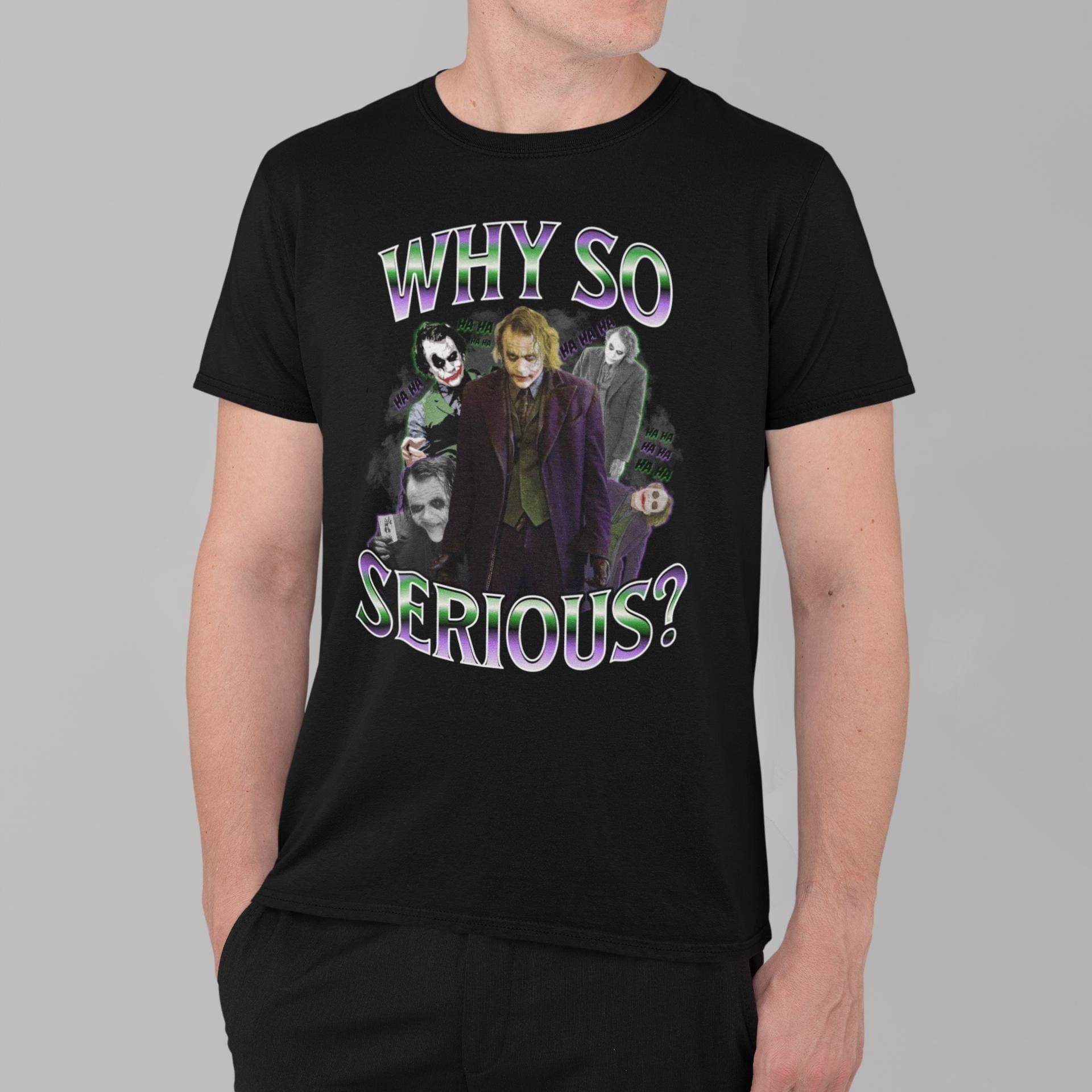 Heath Ledger Joker Unisex Premium T-Shirt - 'Why So Serious ', The Dark ...