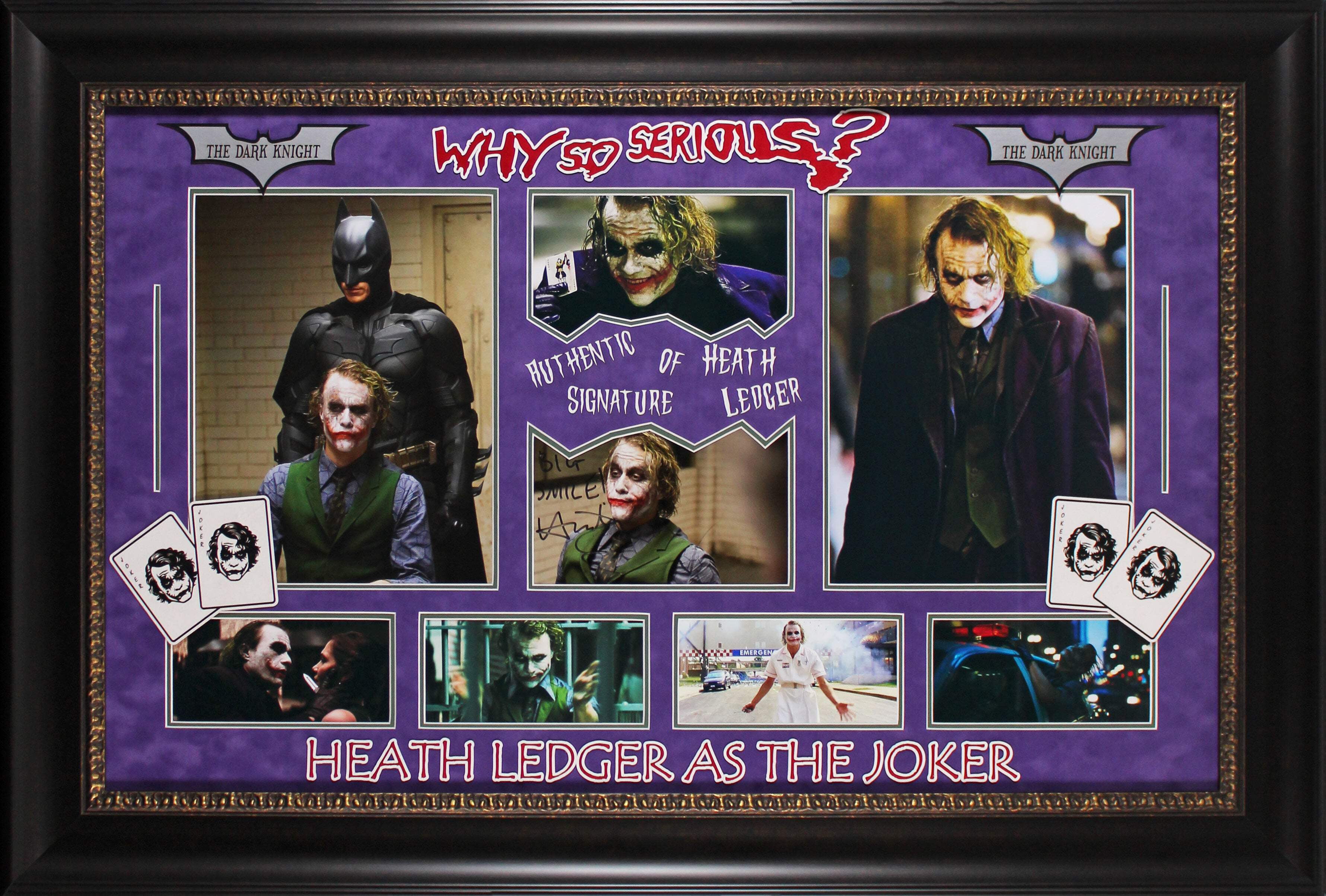Heath Ledger The Dark Knight "Big Smile!" Signed Framed Photo BAS #AE09874 - Walmart.com