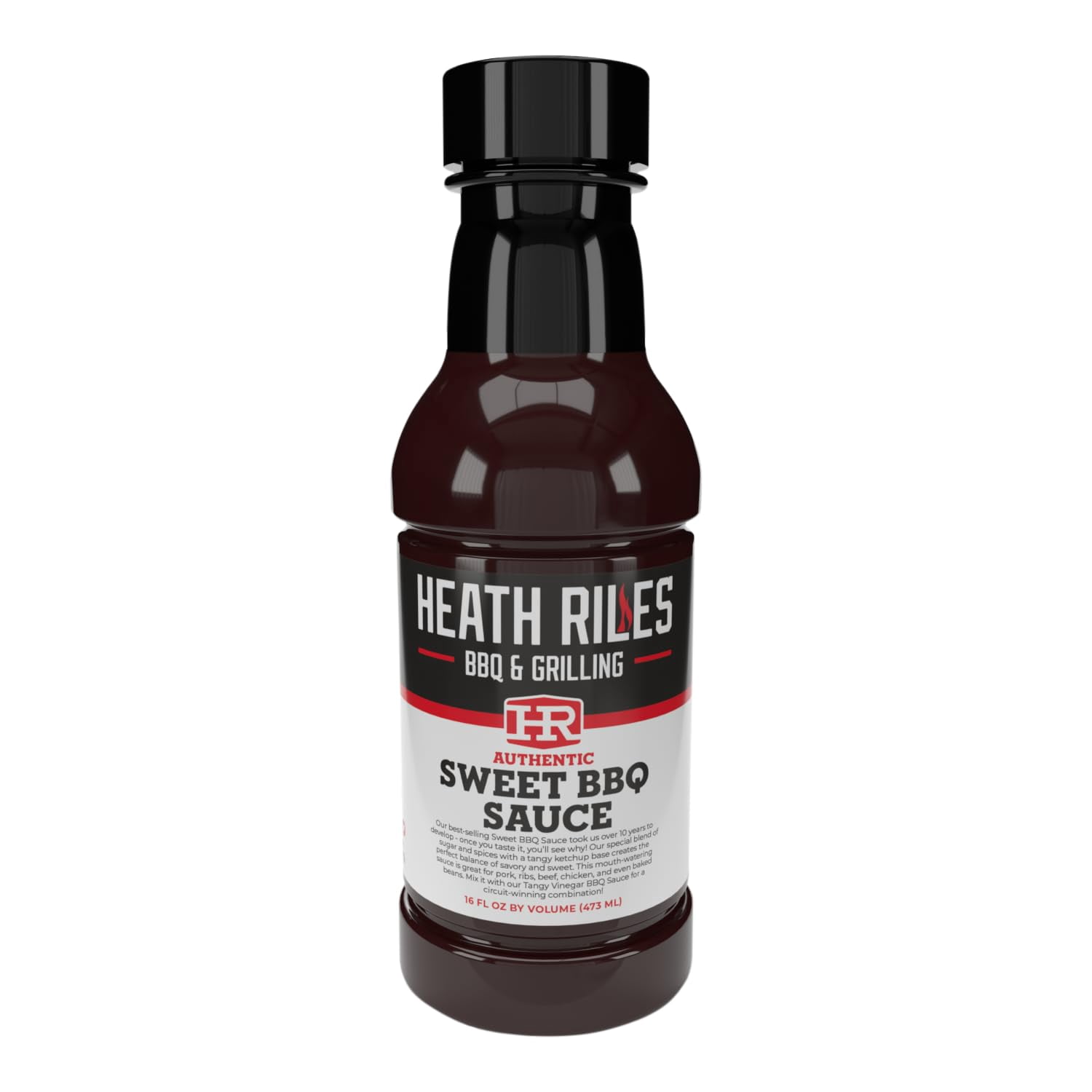 Heath Riles BBQ Sweet Barbecue Sauce, Brown Sugar Flavor, 16 oz Bottle ...