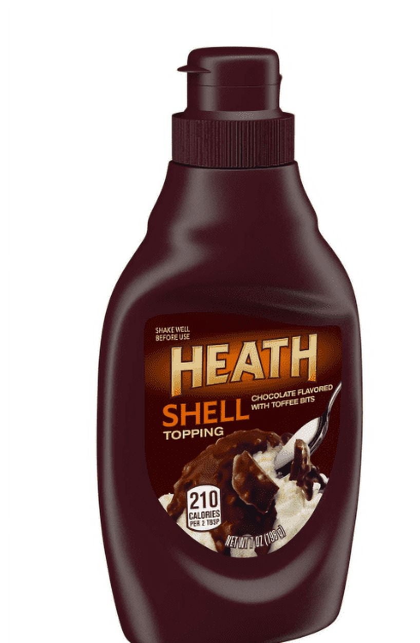 Heath Shell Toppings, Chocolate With Toffee Bits, 7-Ounce Bottles (Pack ...