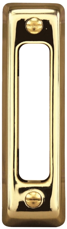 Heath Zenith Wired Doorbell Push Button, Gold Finish, White Center ...