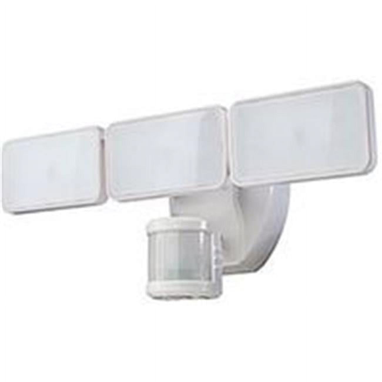 Heath Zenith HZ-5872-WH Motion Activated Security Light, 120 V, 3-Lamp ...