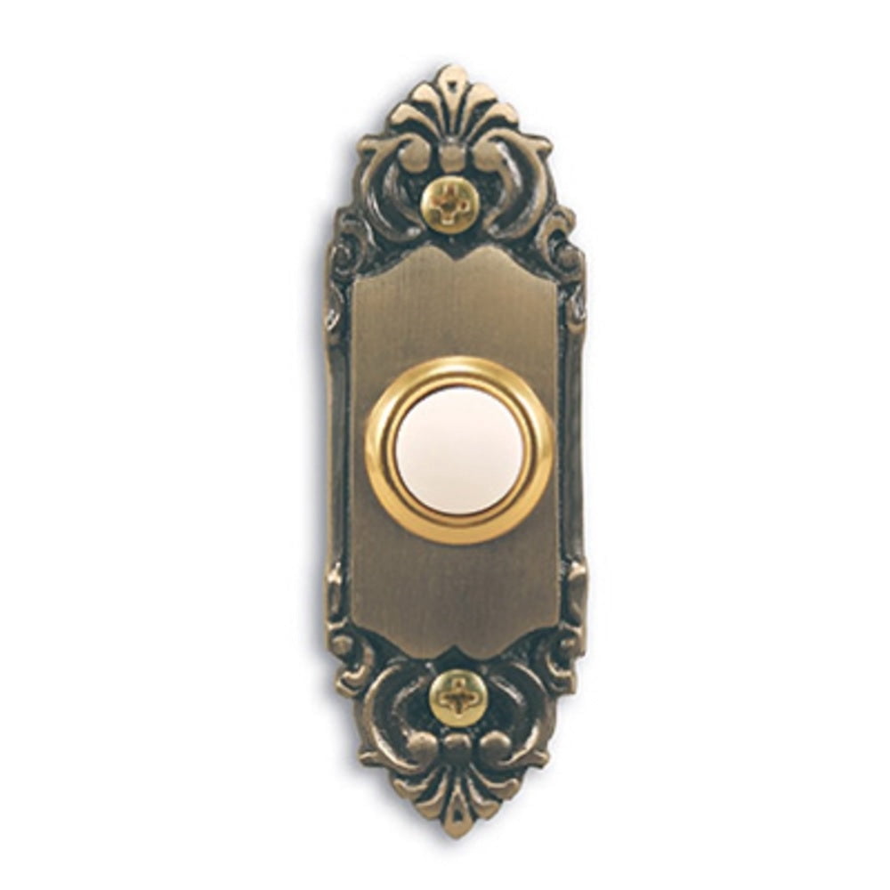 Heath Zenith SL-709-00 Wired Push Button, Antique Brass, Each - Walmart.com