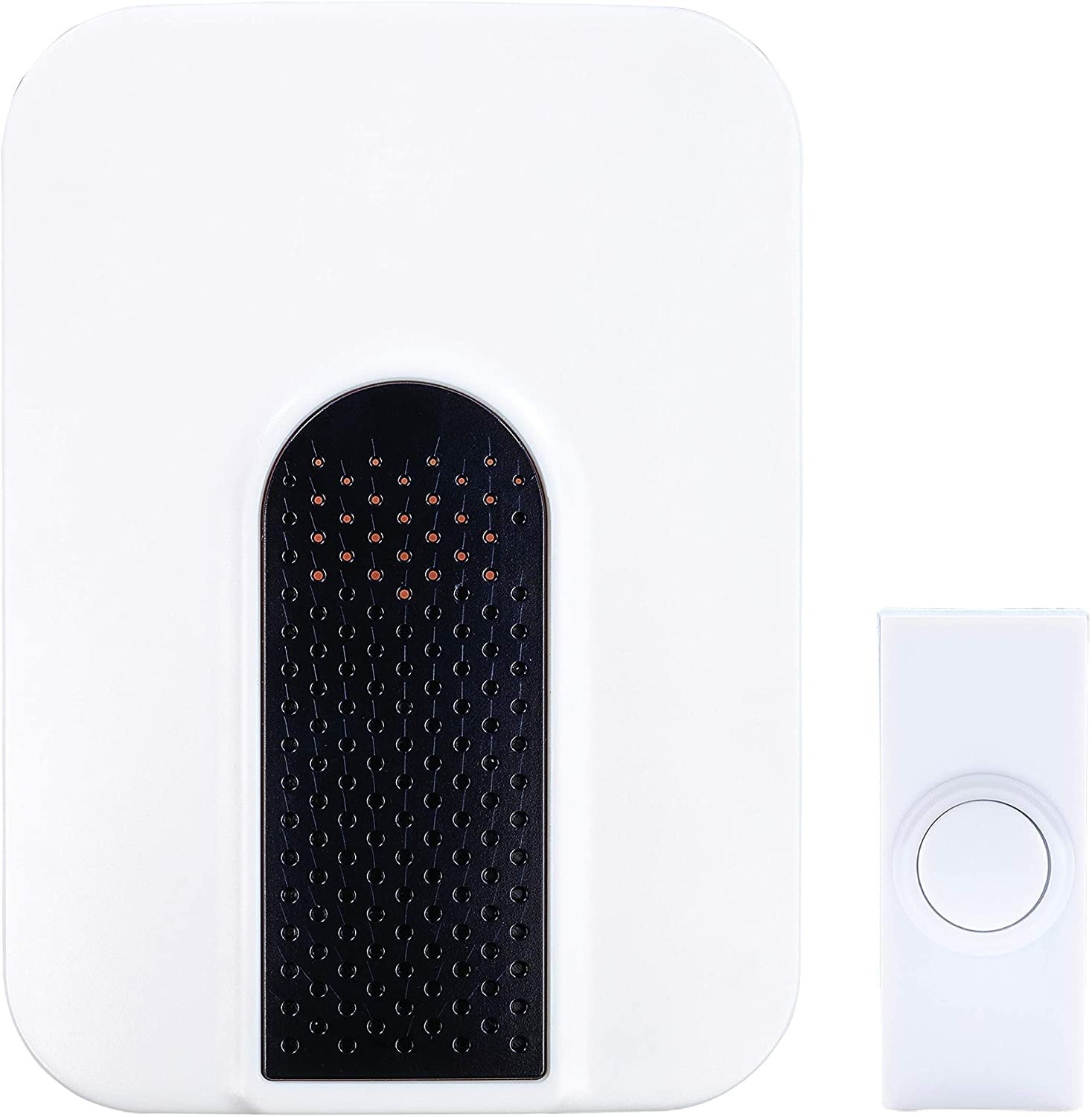 Heath/Zenith SL-7306-03 Wireless Door Chime and Push Button, White ...