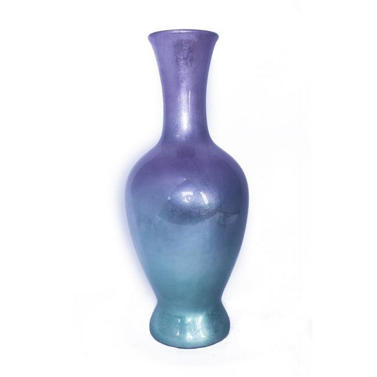 Heather Ann W1305-W14 20 in. Mary Ombre Lacquered Ceramic Vase, Purple ...