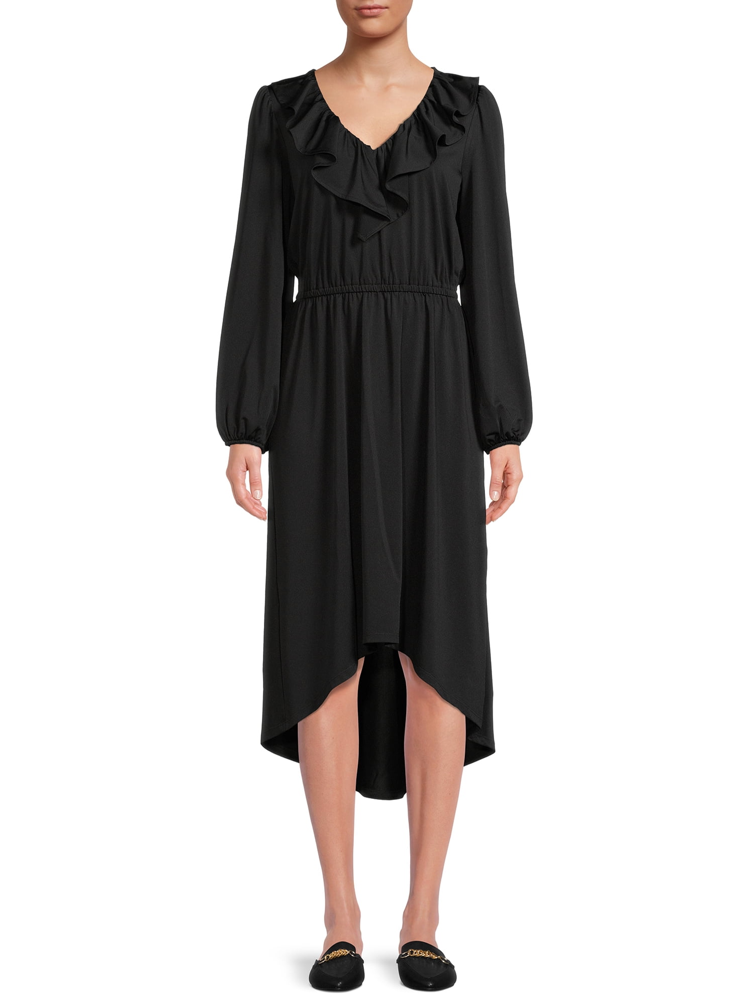 Heather B Womens High-Low Ruffle Dress - Walmart.com