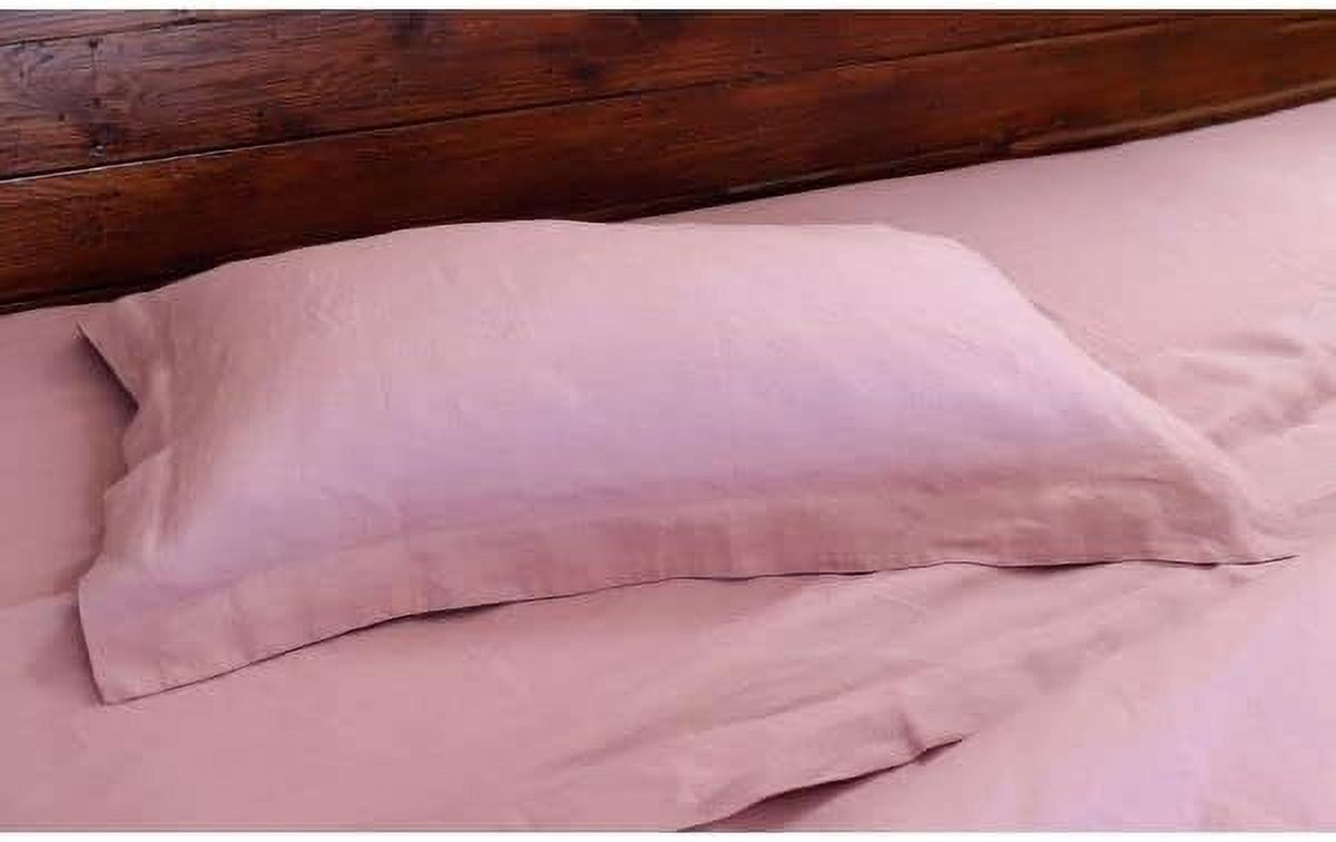 Heather Lilac Italian Linen Pillow Shams (Pair) - Standard - Walmart.com