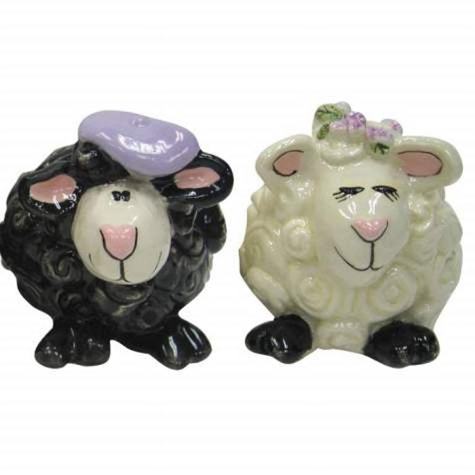 Heather and Hamish White and Black Sheep Salt and Pepper Shakers ...