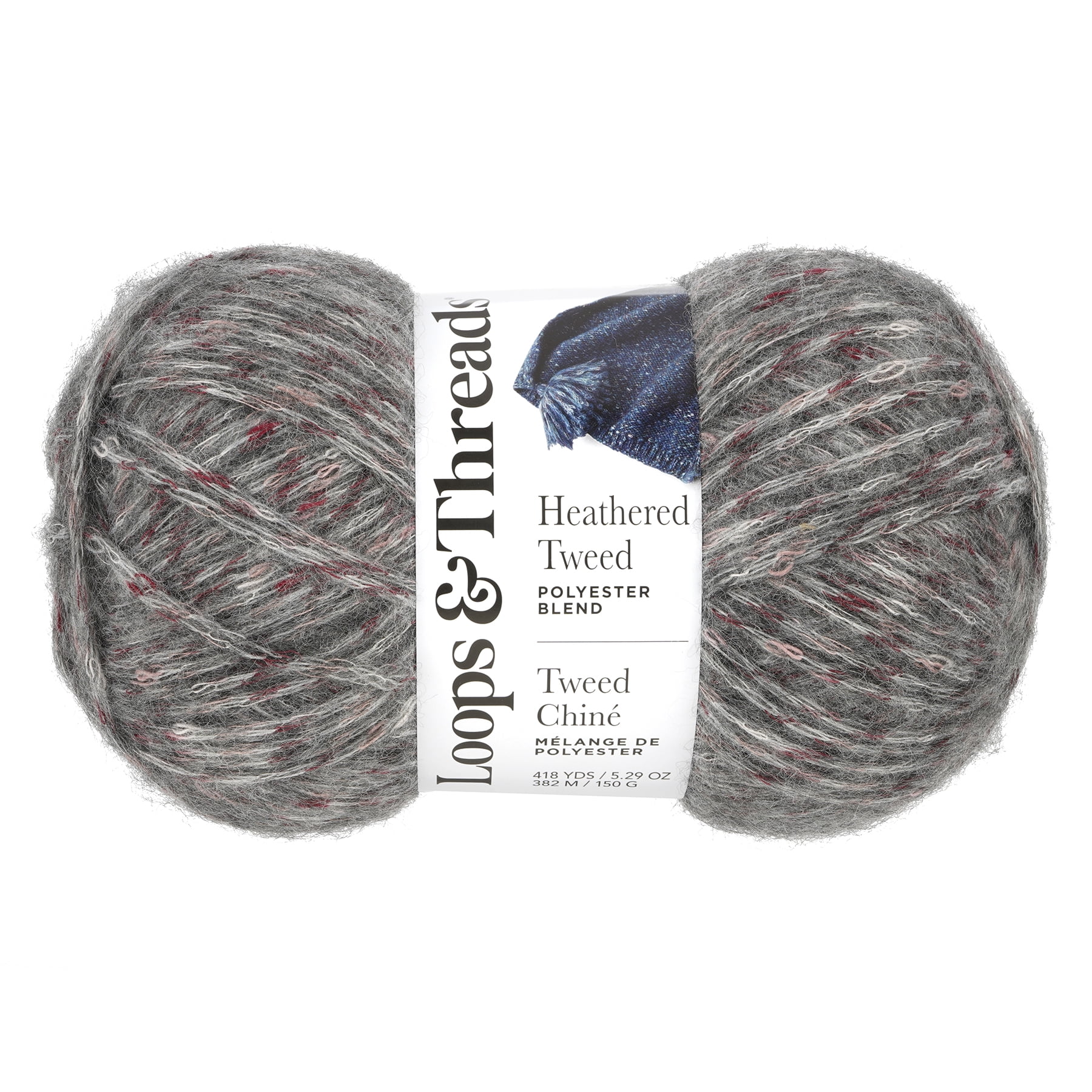Heathered Tweed Yarn by Loops & Threads - Yarn for Knitting - Crochet ...