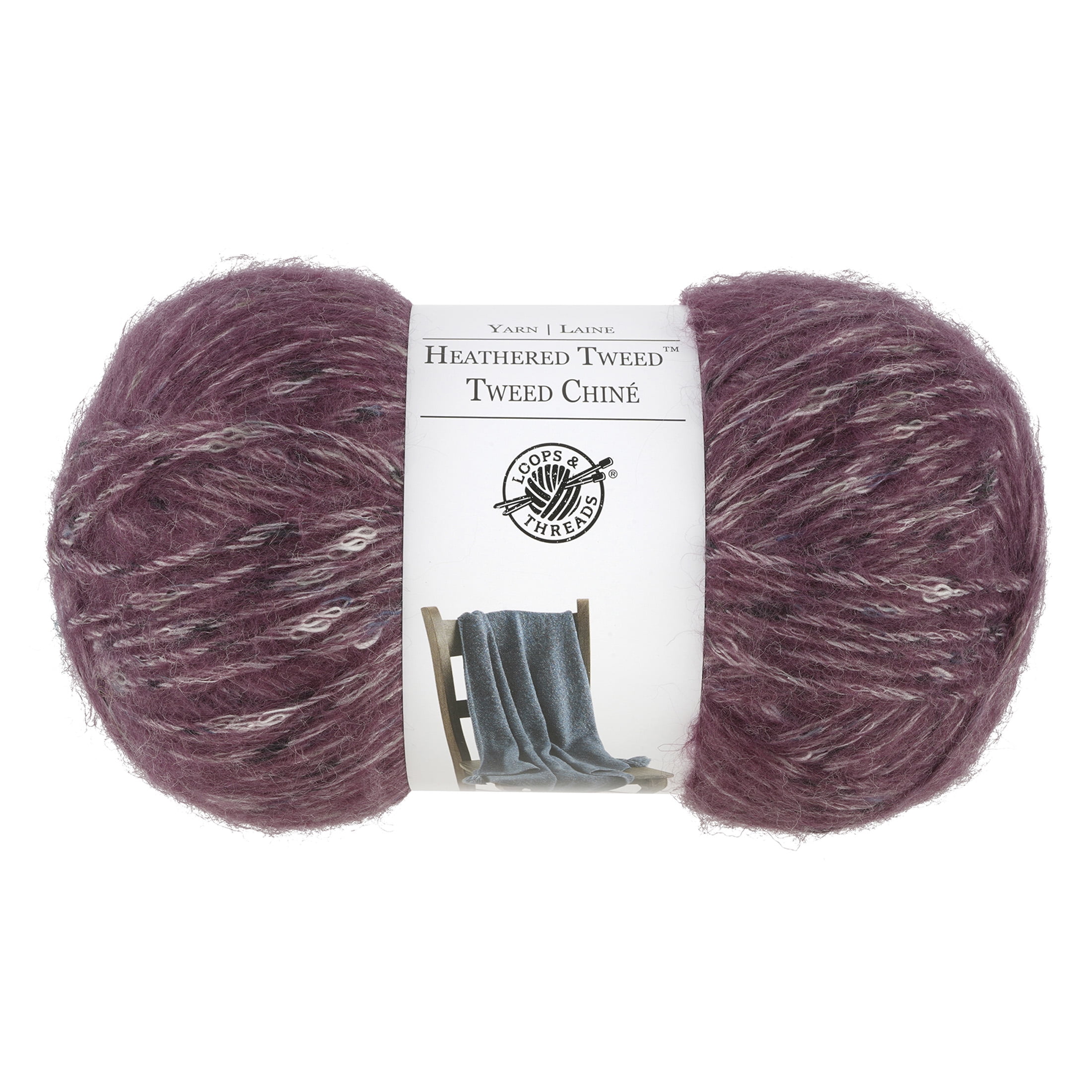Heathered Tweed Yarn by Loops & Threads - Yarn for Knitting - Crochet ...