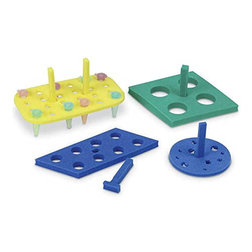 Heathrow HS2165C Floating Foam Tube Rack, 1.5-2.0 mL Tubes, Yellow ...