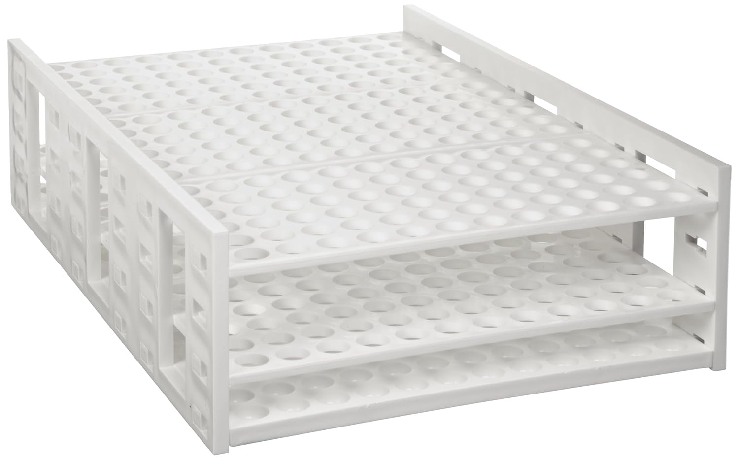 Heathrow Scientific 120-Place Mega Tube Rack, Polypropylene, Holds 10 ...